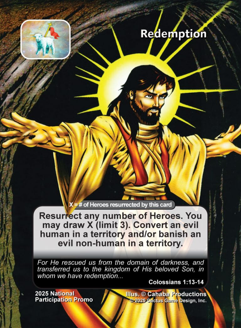 Redemption Card Game | Publisher – Christian Games | Cactus Game Design Inc